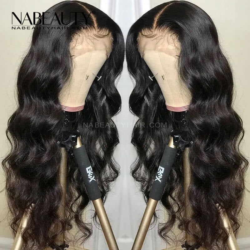 Body Wave Lace Front Fake Scalp Human Hair Wigs Brazilian PrePlucked W ...